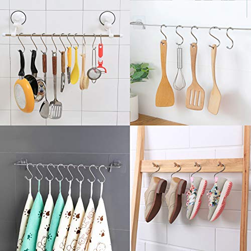 Myfolrena S Hooks 20 Pack and 12-Pack Curtain Shower Hooks