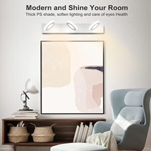 yotutun Bathroom Vanity Lights Over Mirror 3 Light LED Vanity Light Fixture, Modern Bathroom Light Fixture and LED Bathroom Lights, Matte White 10W 1200Lumen