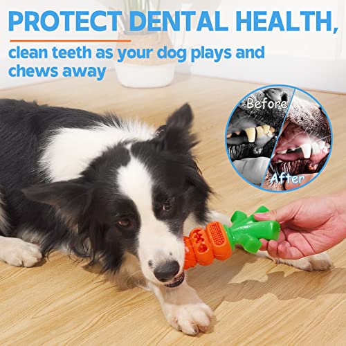 DORPETLY Dog Toys, Indestructible Dog Chew Toys for Aggressive Chewers, Durable Tough Dental Treat Dispensing Dog Toys for Large Medium Small Dogs (Large)