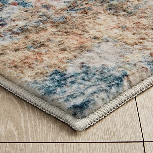 5x7 Indoor Fluffy Abstract Carpet for Bedroom Kitchen Floor Dining/Living Room Washable Plush Throw Large Soft Accent Area Rug Home Office Nursery Decor - Multi