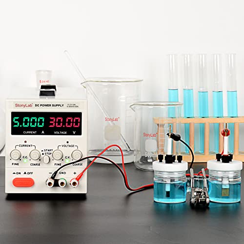 stonylab Digital DC Power Supply, 30V/5A Adjustable Single Output Switch Mode Regulated DC Power Supply for Bench Test Laboratory Research