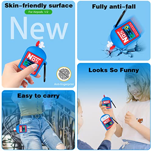 Besoar for Airpods 1st/2nd Generation Case 3D Nos Nitrogen Bottle for Boys Girls Kids Teens Cute Cartoon Fun Soft Silicone for  Airpod 1/2 Cases Cover Funny Unique Hypebeast for Air Pods 1/2 Covers