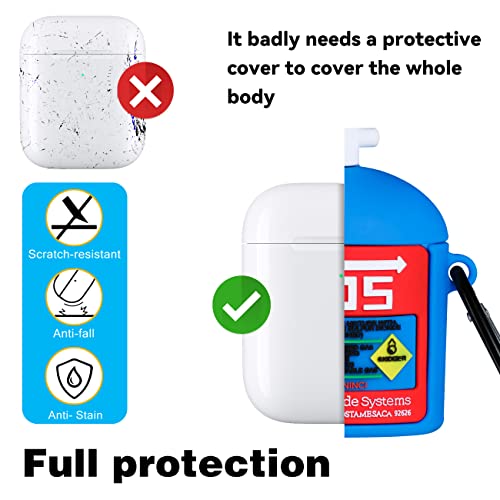 Besoar for Airpods 1st/2nd Generation Case 3D Nos Nitrogen Bottle for Boys Girls Kids Teens Cute Cartoon Fun Soft Silicone for  Airpod 1/2 Cases Cover Funny Unique Hypebeast for Air Pods 1/2 Covers