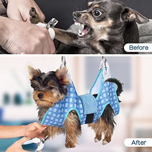 DoggyDobby Dog Grooming Hammock Harness, Pet Grooming Hammock for Cats & Dogs, Dog Sling for Nail Clipping/Trimming