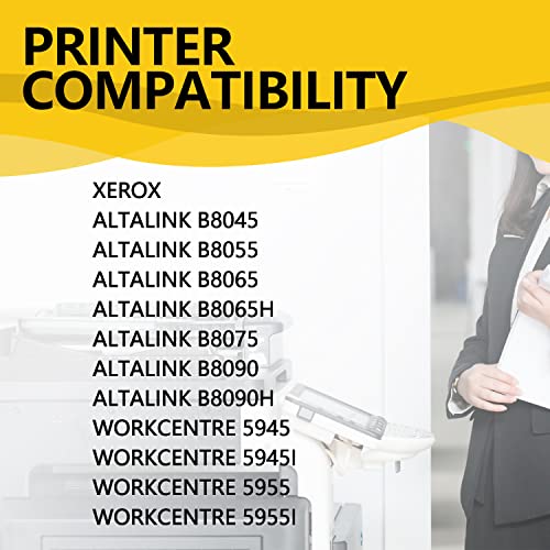 ZHANBO Remanufactured 006R01605 Black Toner Cartridge Replacement for Xerox WorkCentre 5945 5955 5945i 5955i AltaLink B8045 B8055 B8065 B8075 B8090 Printers 1PK