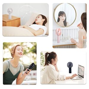 WANGDAJIEDIAN Handheld Fan, Portable Fan with USB Rechargeable Battery, 3 Speed 8-20 Hours Working Time for Indoor, Outdoor, Makeup, Travelling, Camping, Summer Gift for Men Women