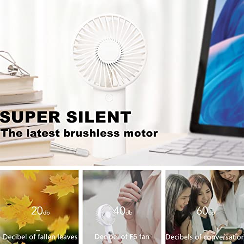 WANGDAJIEDIAN Handheld Fan, Portable Fan with USB Rechargeable Battery, 3 Speed 8-20 Hours Working Time for Indoor, Outdoor, Makeup, Travelling, Camping, Summer Gift for Men Women