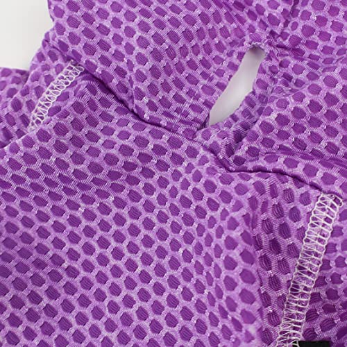 Fitwarm 2 Piece Dog Cooling Shirt and Skirt, Quick Dry Dog Summer Clothes for Small Dogs Girl, Breathable Pet Sun Protection Clothing, Stretchy Cat Outfit, Neon Purple, Small