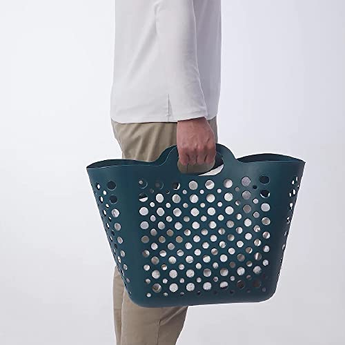 I-K-E-A SLIBB Flexible Laundry Basket, Turquoise Easy to Carry