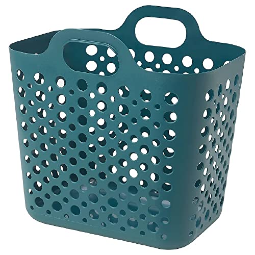 I-K-E-A SLIBB Flexible Laundry Basket, Turquoise Easy to Carry