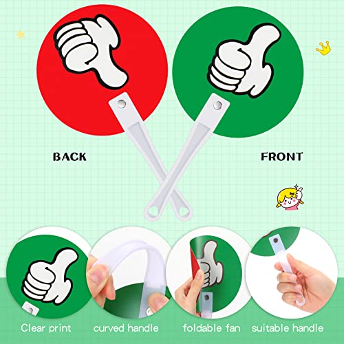 30 Pack Thumbs up Thumbs Down Classroom Voting Paddles Handy Teacher Classroom Event Supplies Plastic Thumbs up Sign Green Red Yes or No Paddles True False Paddles for School Student