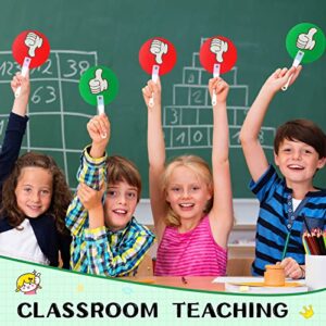 30 Pack Thumbs up Thumbs Down Classroom Voting Paddles Handy Teacher Classroom Event Supplies Plastic Thumbs up Sign Green Red Yes or No Paddles True False Paddles for School Student