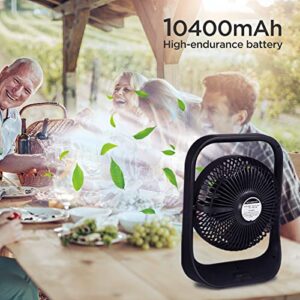 Personal Fan with LED Lantern Portable Desk Fan Battery Operated Fan Rechargeable Folding Ultra Quiet USB Fan 3 Speed Adjustable Strong Wind For Home Bedroom Office Camping Desktop Christmas Gift