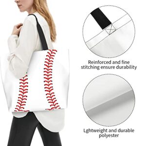 YOPIGOT Baseball Bag Handbag for Woman Shopping Bag Travel Bag Baseball Canvas Casual Bag Sports Bag for Mom Gifts