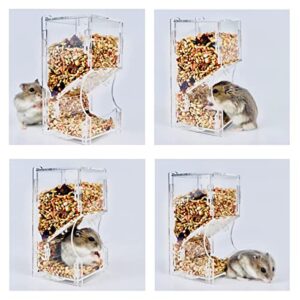 Hamster Automatic Feeder Guinea Pig Food Bowl Guinea Pig Accessories Assembled Fixed Food Bowl for Mouse Guinea Pig Parrots Mini Chinchilla Hedgehog Hamster Small Animal