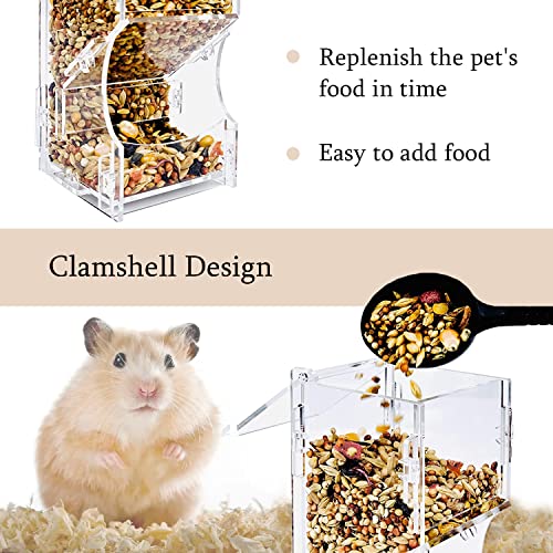 Hamster Automatic Feeder Guinea Pig Food Bowl Guinea Pig Accessories Assembled Fixed Food Bowl for Mouse Guinea Pig Parrots Mini Chinchilla Hedgehog Hamster Small Animal