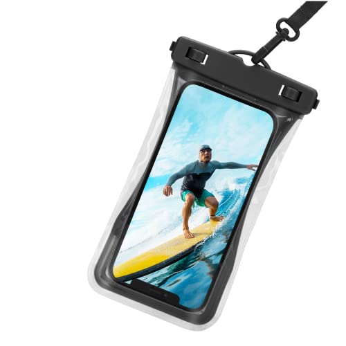 UrbanX Universal Waterproof Phone Pouch Cellphone Dry Bag Case Designed for BLU G91 Max for All Other Smartphones Up to 7" - Black