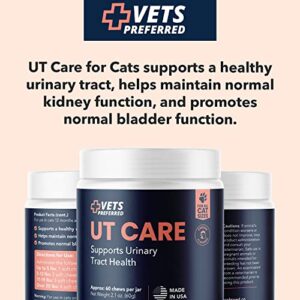 Vets Preferred Cat Urinary Tract Chews – UT Care Health Soft Chews – Supports Healthy Urinary Tract – Promotes Normal Bladder and Kidney Function - Chicken Flavored - for All Cat Sizes - 60 Count