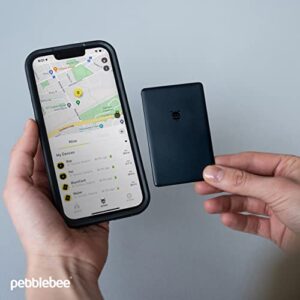 Pebblebee Card | Rechargeable Item Tracker | Compatible with Apple Find My | 500ft Bluetooth | Water Resistant | Works with Google Assistant & Amazon Alexa