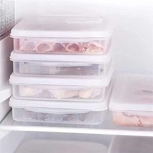 2 Pack Plastic Bacon Box, Deli Meat Saver Cold Cuts Fridge Keeper, Cheese Food Storage Container with Lid for Refrigerator, Shallow Low Profile Christmas Cookie Holder