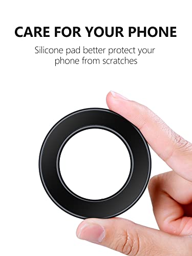 Wannap Magnetic Phone Grip Kits, Magnetic Phone Ring Holder, Adjustable & Removable Kickstand, for iPhone 13/Pro/Mini/Pro Max, iPhone 12/Pro/Mini/Pro Max, Glaxy & Other Smartphone (Black)