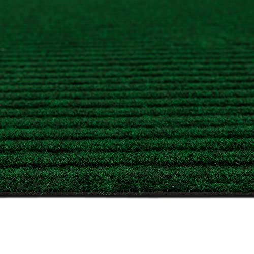 Mohawk Home Utility Floor Mat Solid Dark Forest Green (2' x 5') Perfect for Garage, Entryway, Porch, and Laundry Room