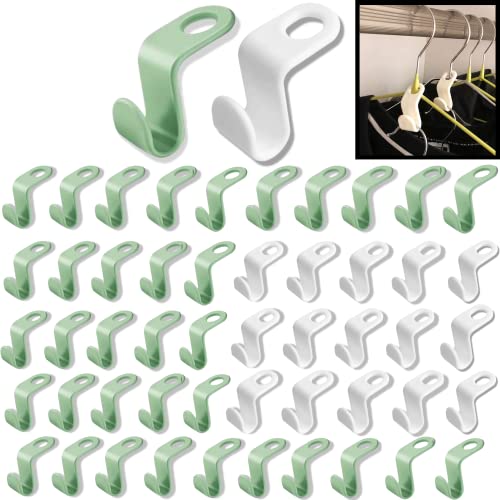 Alnoor USA Clothes Hanger Connector Hooks 100 Pack | Hanger Hooks for Clothes| Organize Your Closet with Space Hooks & Clothes Hook| Portable & Sturdy| Connector Hooks for Hanging Clothes & More