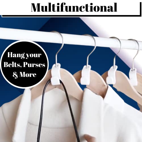 Alnoor USA Clothes Hanger Connector Hooks 100 Pack | Hanger Hooks for Clothes| Organize Your Closet with Space Hooks & Clothes Hook| Portable & Sturdy| Connector Hooks for Hanging Clothes & More