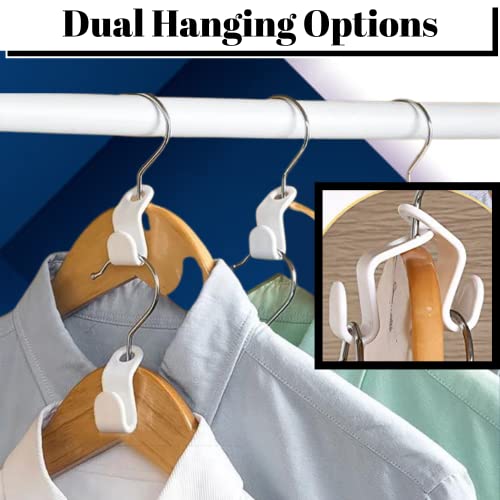 Alnoor USA Clothes Hanger Connector Hooks 100 Pack | Hanger Hooks for Clothes| Organize Your Closet with Space Hooks & Clothes Hook| Portable & Sturdy| Connector Hooks for Hanging Clothes & More