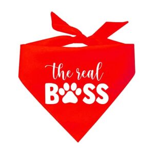 the real boss dog bandana (assorted colors)