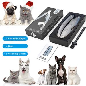 Dog Nail Trimmer for Anxiety Sensitive Dog, Quiet Sharpest Smoothest Dog Nail Clippers for Extra Large Medium Small Size Breed, Heavy Duty Metal Dog Nail Trimmers for All Dogs with Thick Toenail