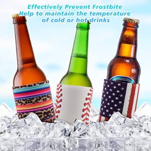 12 Pack Beer Can Coolers Sleeves Neoprene Drink Cooler Sleeves,for Standard 12 Ounce Cans Beer Coolers for Parties, Events or Gift (Classic collocation A)