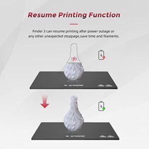 FLASHFORGE 3D Printer Finder 3 Glass Heating Bed with Removable PEI Surface and Magnetic Platform, Fully Assembled, Large FDM 3D Printers with 7.5" x 7.7" x 7.9" Printing Size