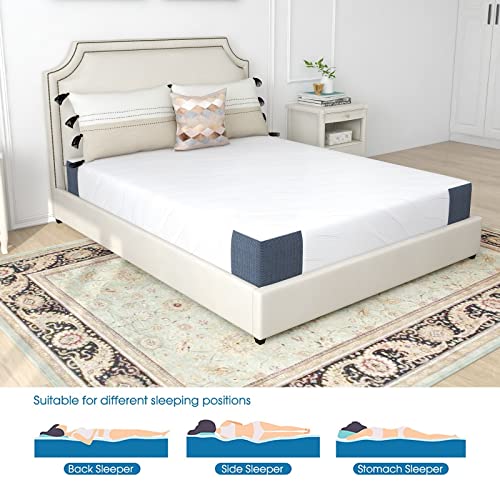 LIFERECORD Twin Mattress, 10 Inch Memory Foam and Innerspring Hybrid Mattress, Gel Infused Mattress, Medium Firm Twin Size Mattress in a Box, Made in USA, CertiPUR-US Certified