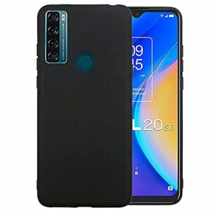 ranyi for tcl 30 xl (t701dl) case, tcl 30xl phone case, black slim flexible silicone tpu case with reinforced corners shock absorbing resilient rubber protective case for tracfone tcl 30 xl (t701dl)