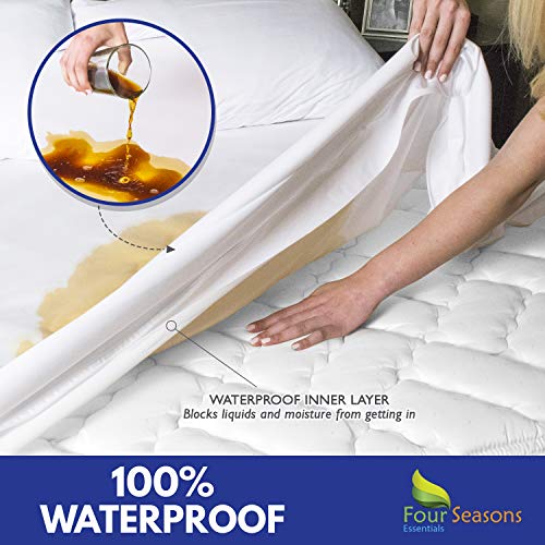 RV Short Full Mattress Protector (48”Wx75 L) Fits 8"-11" Depth - Zippered Waterproof Three Quarter 3/4 Full Mattress Encasement - Hypoallergenic Premium Bed Cover Protects from Dust Allergens