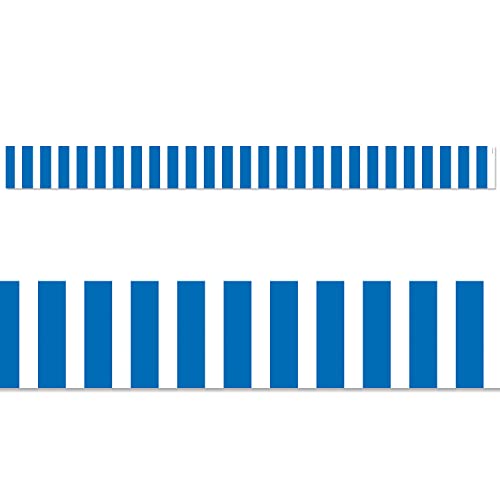 CTP Royal Blue Bold Stripes EZ Border for Classroom Bulletin Board Border for Classroom (Creative Teaching Press 10498)