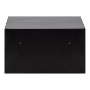 Kate and Laurel Hutton Modern Floating Shelf and Side Table, 12.5 x 10 x 7, Black, Modern Minimalist Floating End Table for Storage and Display with Bold Finish