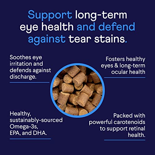 Finn Vision & Tear Stain Support for Dogs - Lutein, Beta-Carotene, and Tear Stain Defense