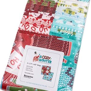 Cherry Guidry A Cozy Winter Strip-Pies 40 2.5-inch Strips Jelly Roll Benartex, (STCOZPK)