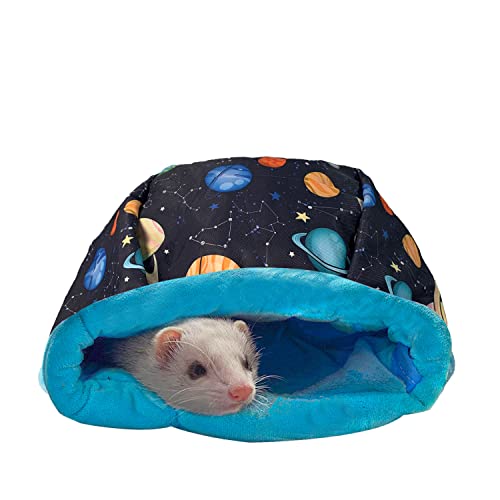 Ferret Cage Accessories Cute Ferret Rat Bed Stuff for Cage Set Supplies(Black Galaxy)