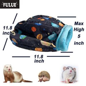 Ferret Cage Accessories Cute Ferret Rat Bed Stuff for Cage Set Supplies(Black Galaxy)