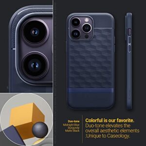 Caseology Parallax Mag for iPhone 14 Pro Case [Built-in Magnet] Designed for Magsafe - Midnight Blue