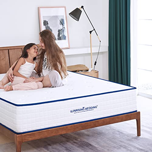 Sunrising Bedding 12 inch Natural Latex & Gel Infused Memory Foam King Mattress, Medium Firm, Non-Toxic & No Fiberglass, Assembled in USA, Certipur-US,120 Night Trial, 20 Year Warranty