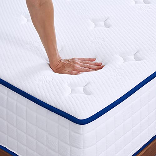 Sunrising Bedding 12 inch Natural Latex & Gel Infused Memory Foam King Mattress, Medium Firm, Non-Toxic & No Fiberglass, Assembled in USA, Certipur-US,120 Night Trial, 20 Year Warranty