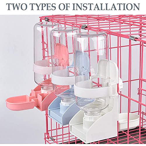 Oncpcare 2Pcs 2Pcs 17oz Water Bottle for Small Animals, Rabbit Water Feeder Water Bowl Bunny Water Dispenser Hanging Automatic Guinea Pig Water Bottle for Cage