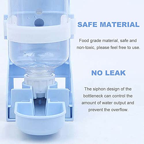 Oncpcare 2Pcs 2Pcs 17oz Water Bottle for Small Animals, Rabbit Water Feeder Water Bowl Bunny Water Dispenser Hanging Automatic Guinea Pig Water Bottle for Cage