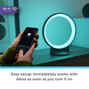 Globe Electric 50582 Works with Alexa Only Wi-Fi Smart Desk Lamp, Black, Voice Activated, Energy Star Certified, 9 Watts, Multicolor Changing RGB, Tunable White 2000K - 5000K, 630 Lumens, 90 CRI