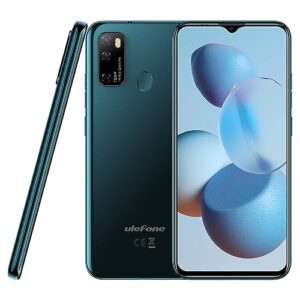 ulefone unlocked cell phones, note 9p octa-core unlocked smartphone, 6.52" waterdrop full-screen, triple rear camera, dual sim 4g phones, 4500mah, 4gb+64gb, face id, android 11 mobile phone - green