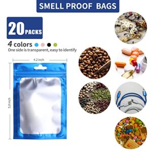 LinsKind 15 Pcs 5 Gallon Mylar Bags with 15 Pcs Individually Wrapped 2500CC Oxygen Absorbers for food storage, Zipper Resealable Heat Sealable Bags,24 Labels & 20 Pcs 1/2 Pint Mylar Bags(4 Colors)